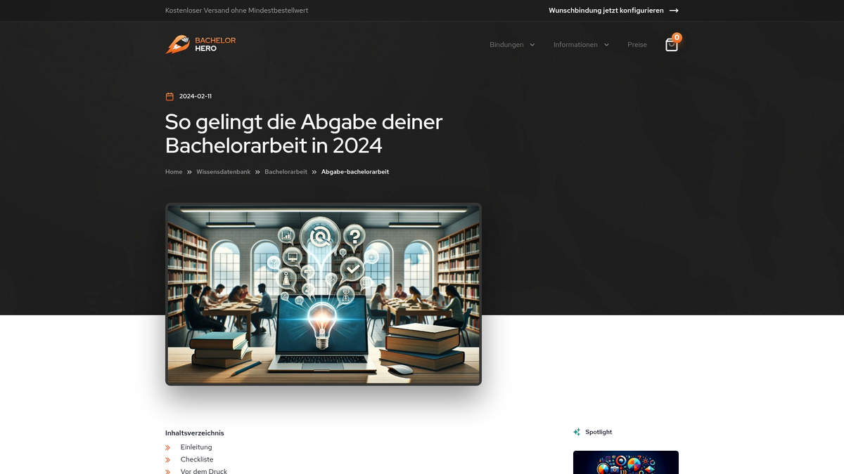 So gelingt die Abgabe deiner Bachelorarbeit in 2024