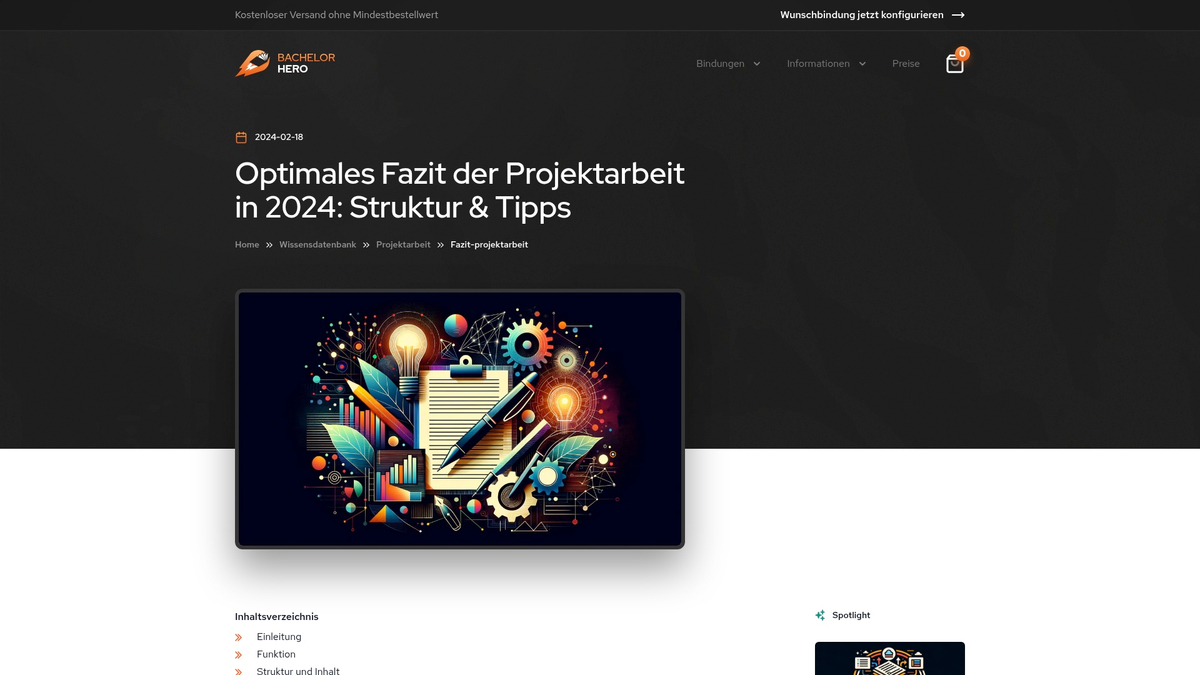 Optimales Fazit der Projektarbeit in 2024: Struktur & Tipps
